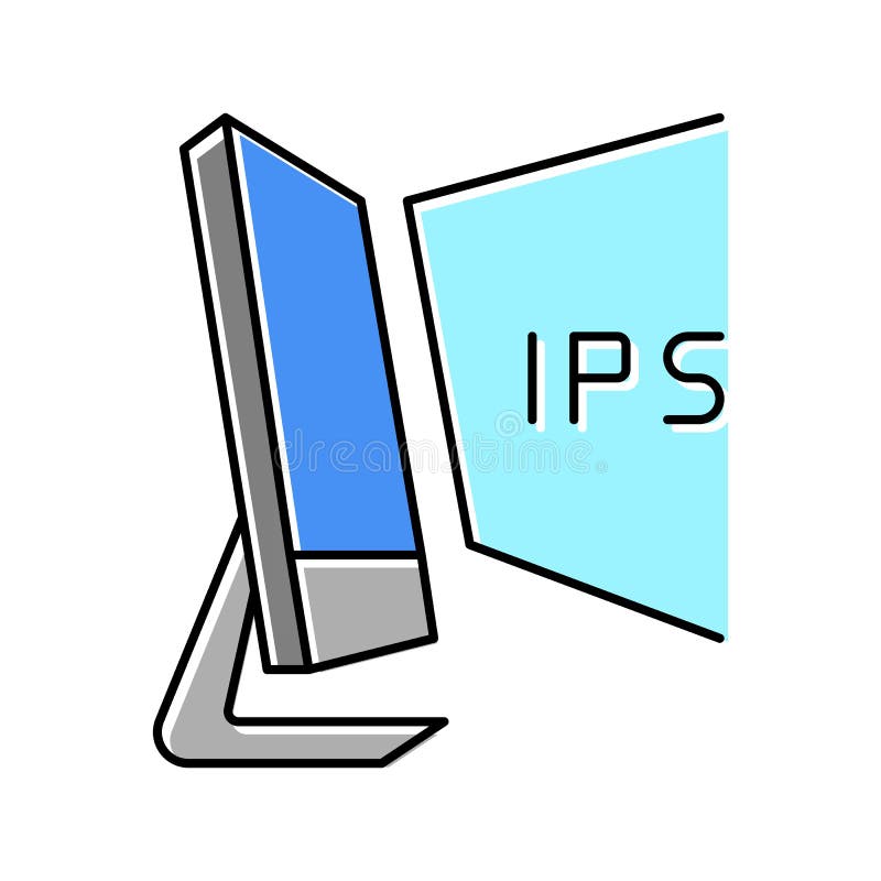 Ips Computer Display Color Icon Vector Illustration Stock Vector ...