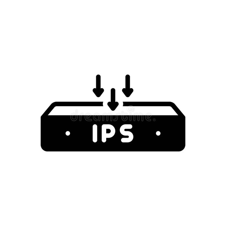 Black Solid Icon for Ips, Management and Network Stock Vector ...