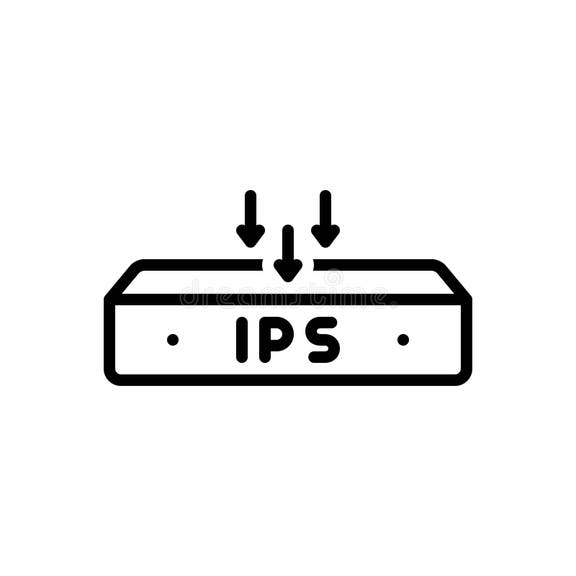 Black Line Icon Ips, Management and Network Stock Vector - Illustration ...