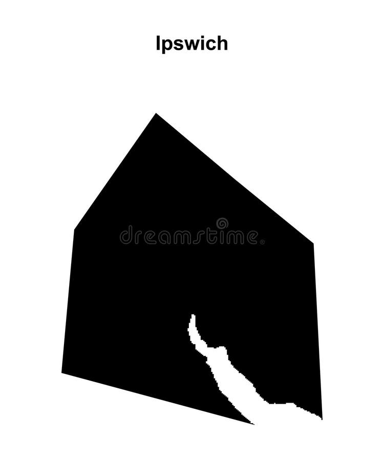 Ipswich outline map stock vector. Illustration of infographic - 371644625