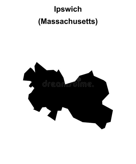 Ipswich outline map stock vector. Illustration of border - 357333722