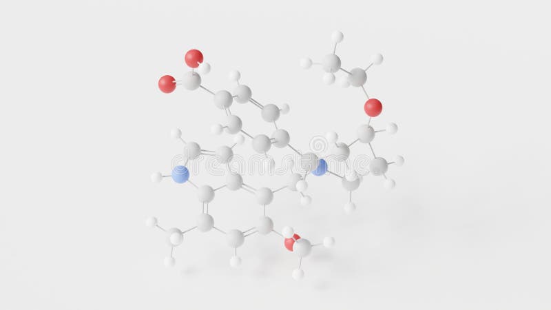 Iptacopan Molecule 3d, Molecular Structure, Ball and Stick Model ...