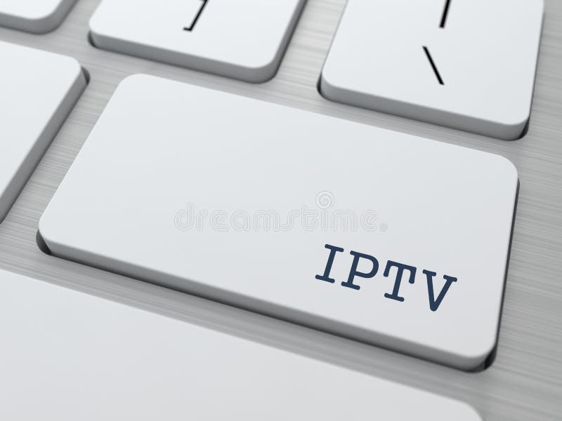IPTV Concept on Digital Background. Stock Illustration - Illustration ...