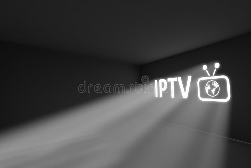 IPTV Concept On Digital Background. Stock Illustration - Illustration ...