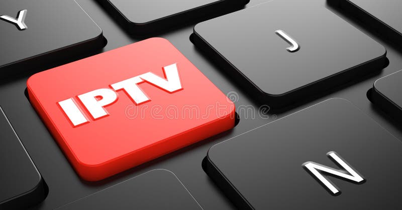 IPTV on Red Keyboard Button. Stock Illustration - Illustration of ...