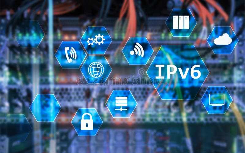 Ipv6 Network Technology Concept on Server Room Background Stock Image ...