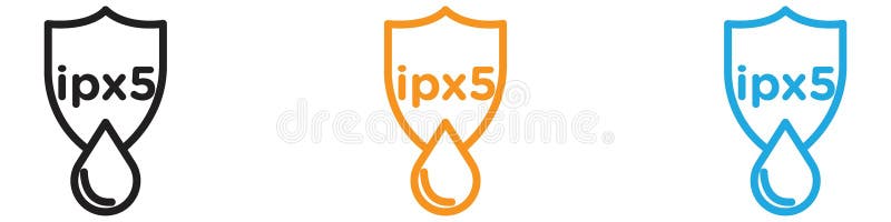 Ipx5 Waterproof Vector Logo Set Collection for Web App Ui Stock Vector ...