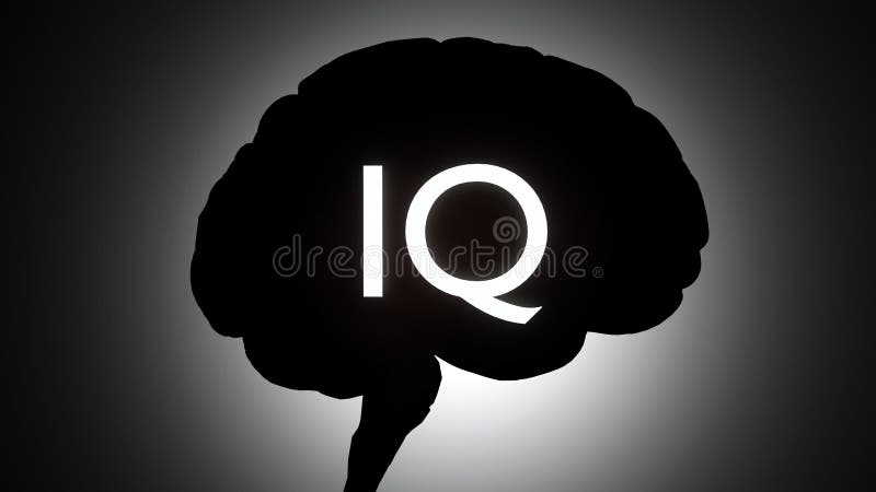 IQ or Brain Intelligence To Brain Structure Stock Illustration ...