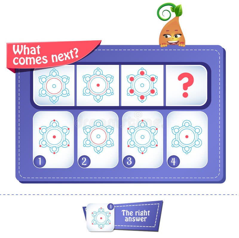 Iq Comes Next Brain Teaser 1 Stock Vector - Illustration of educational ...