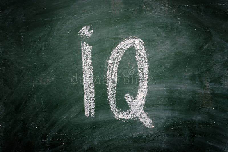 IQ on green chalkboard stock image. Image of school - 189532971