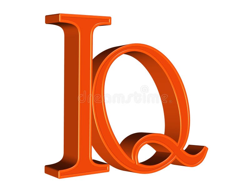 IQ,Intelligence Quotient, 3D-Illustration, Against White Background ...
