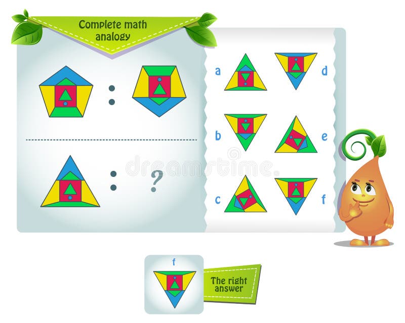 Math iq shape analogy stock illustration. Illustration of entertainment ...