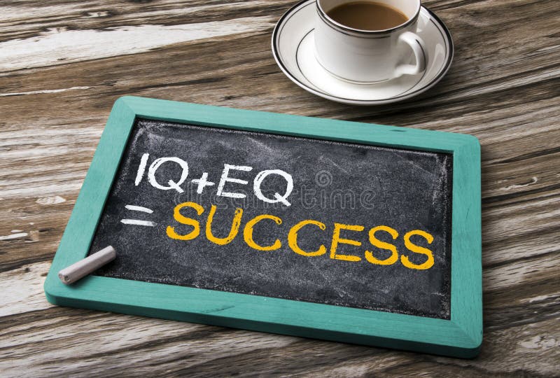 IQ plus EQ equal success stock image. Image of wisdom - 60815575