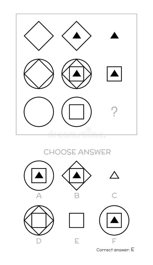 IQ test. Choose answer stock vector. Illustration of choose - 83381212