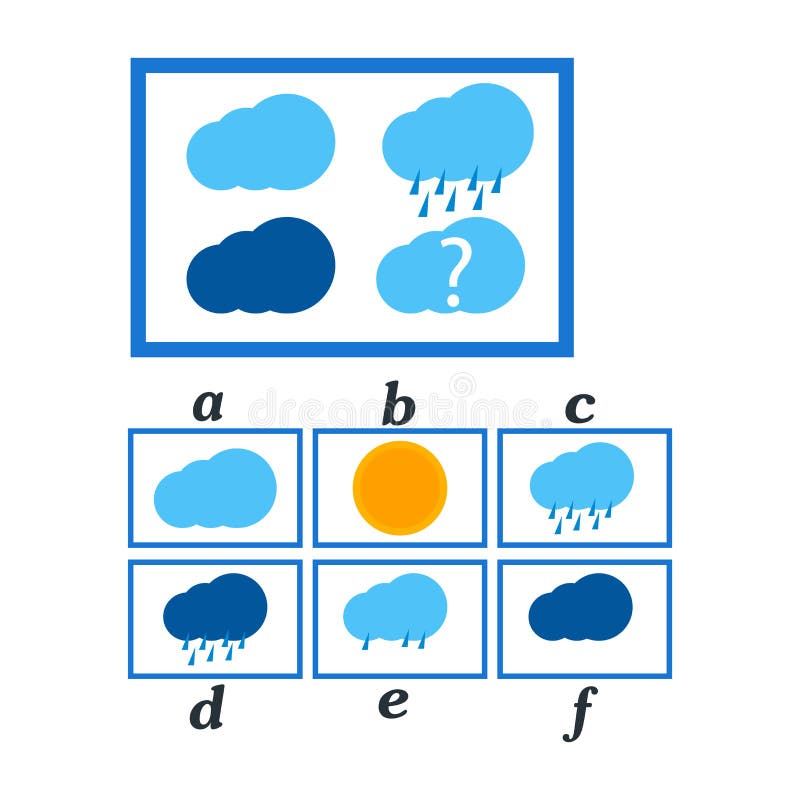 IQ Test. Choose Correct Answer. Logical Task, Educational Game for Kids ...