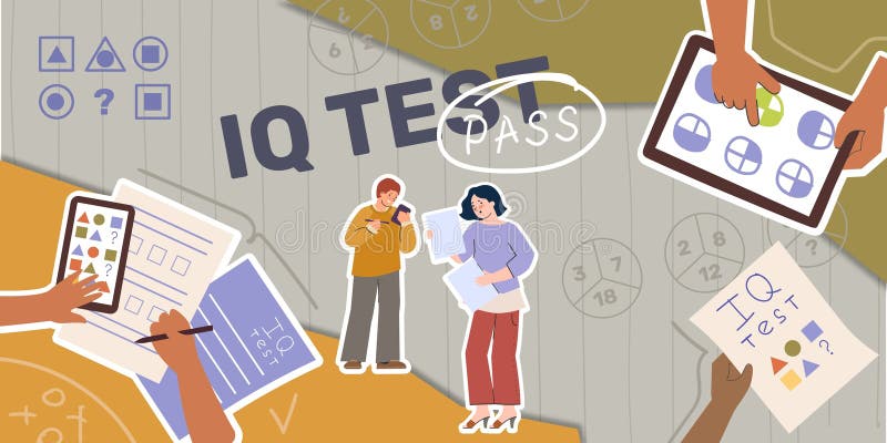 IQ Range Flat Infographics stock vector. Illustration of quiz - 279582153