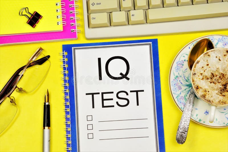 IQ Test - a Text Label in the Research Notebook. Stock Photo - Image of ...