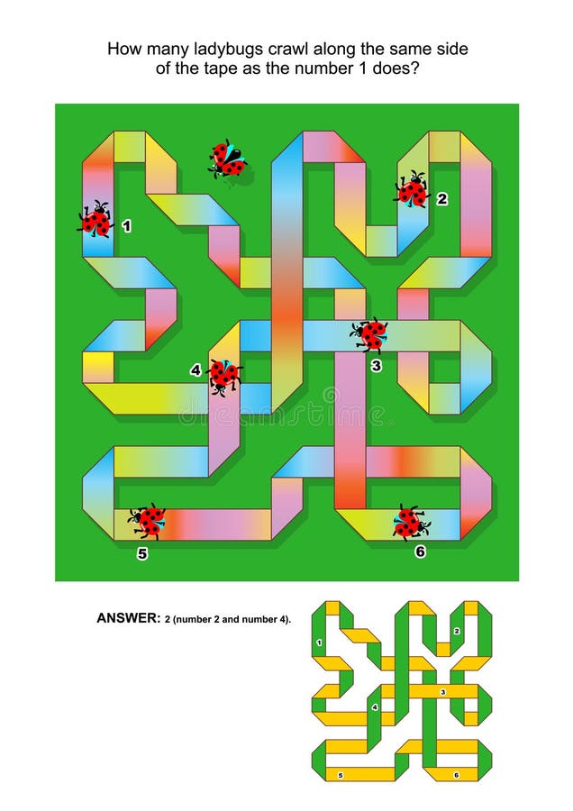 Visual Math Puzzle with Triangular Prisms Stock Vector - Illustration ...