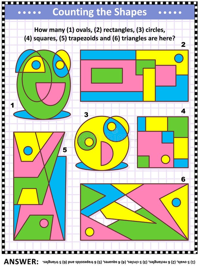 Count Rectangles and Triangles Math Puzzle Stock Vector - Illustration ... Count Rectangles and Triangles Math Puzzle Stock Vector - Illustration ...
