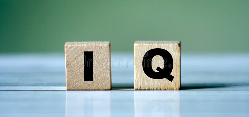 IQ Word Concept on Wooden Cube. Intelligence Symbol. Brain or Talent ...