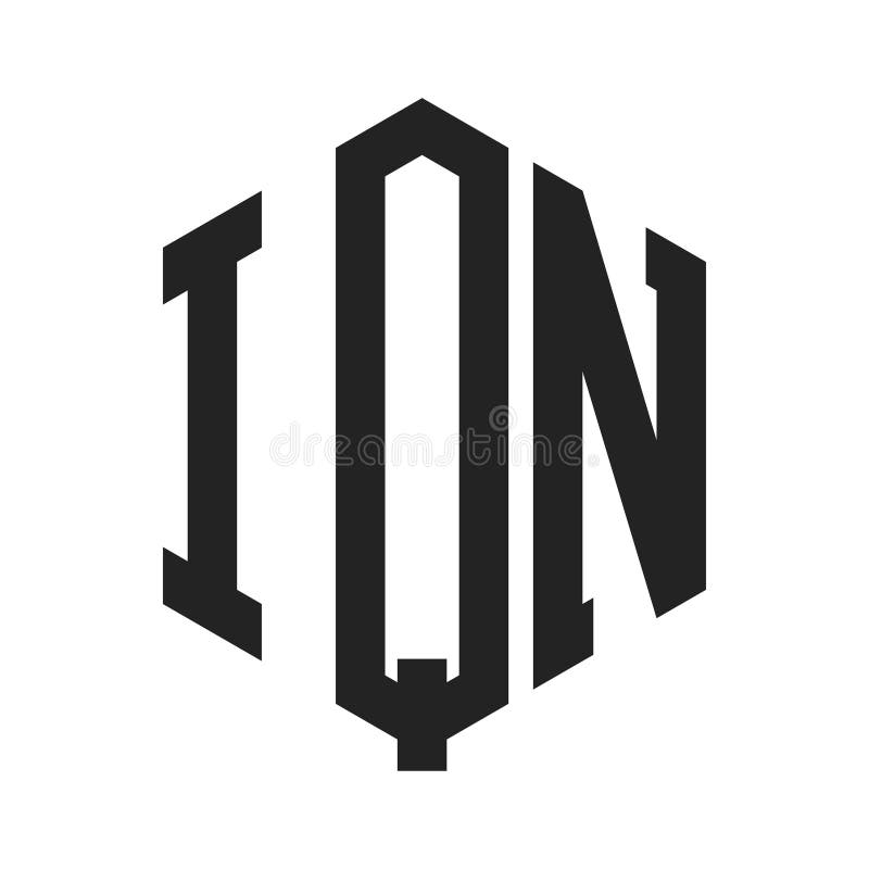 IQN Logo Design. Initial Letter IQN Monogram Logo Using Hexagon Shape ...