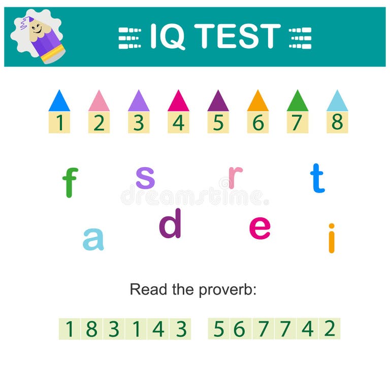 IQ Test. Read the Proverb.Intelligence Puzzle, Visual Intelligence ...