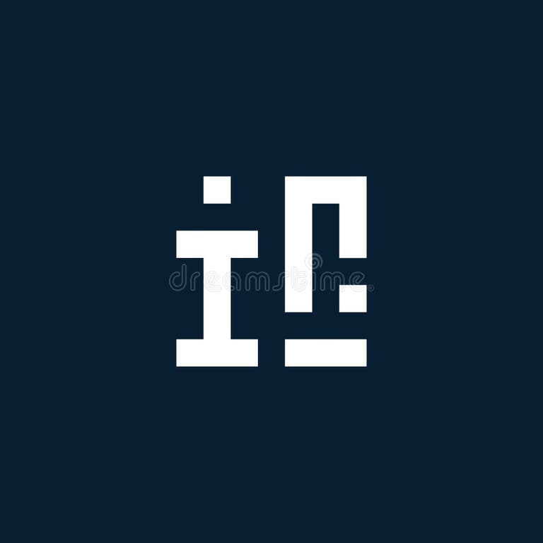 IR Initial Monogram Logo with Geometric Style Stock Vector ...