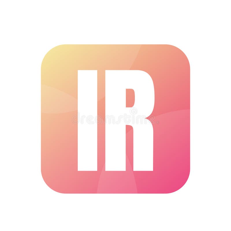IR Letter Logo Design with Simple Style Stock Vector - Illustration of ...