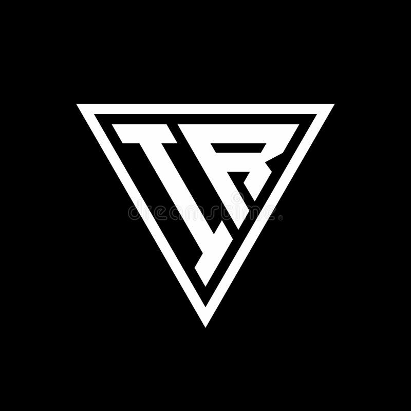 IR Logo Monogram with Triangle Shape Designs Template Stock Vector ...