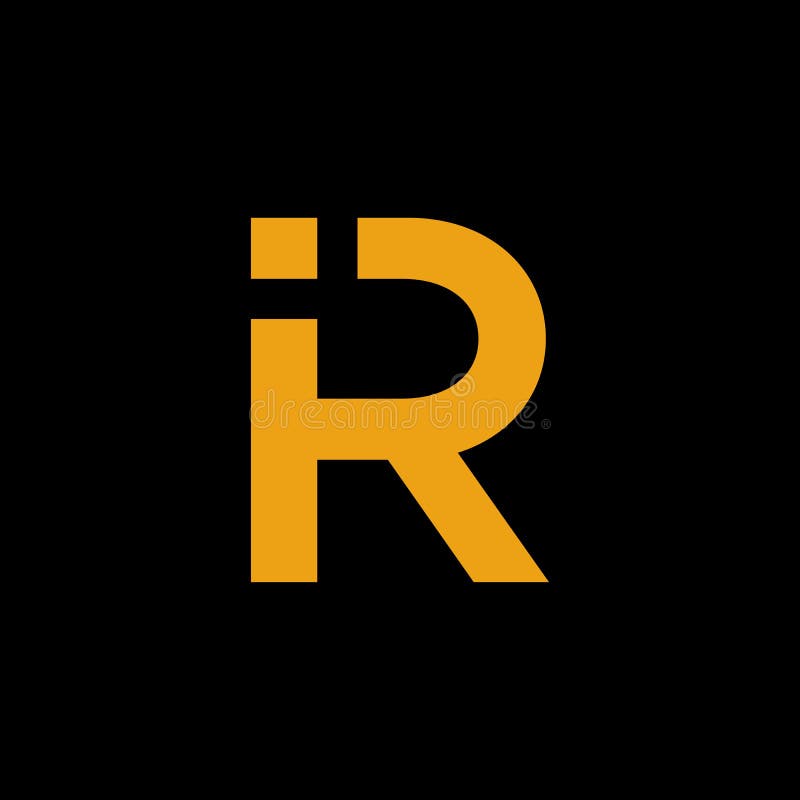 IR Logo Vector Design Simple Stock Vector - Illustration of logotype ...
