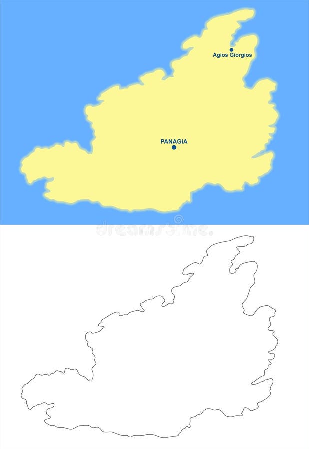 Iraklia Island Map - Cdr Format Stock Vector - Illustration of draw ...