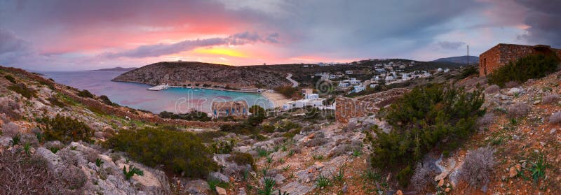 Iraklia island stock photo. Image of cyclades, sunrise - 142767882