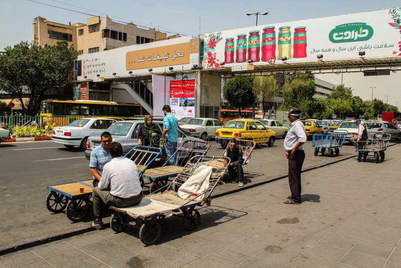 Tabriz, Iran - 10 July 2017: Street of Iran with a Carrier in the ...