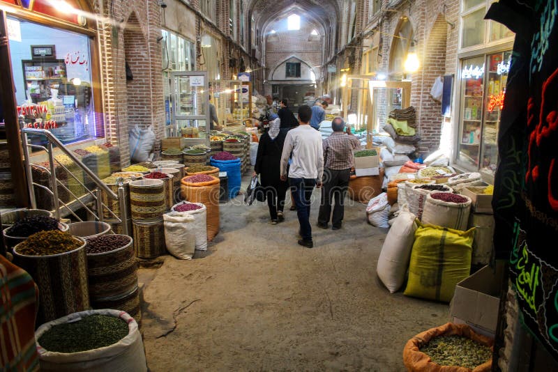 The Biggest Market of the World in Tabriz, Full of People Buying in the ...