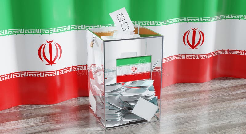 Iran - Ballot Box - Voting, Election Concept Stock Illustration ...