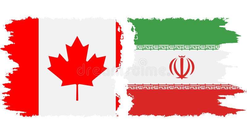 Iran and Canada Grunge Flags Connection Vector Stock Vector ...