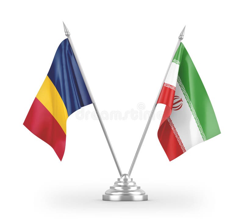 Iran and Chad two flags stock illustration. Illustration of country ...