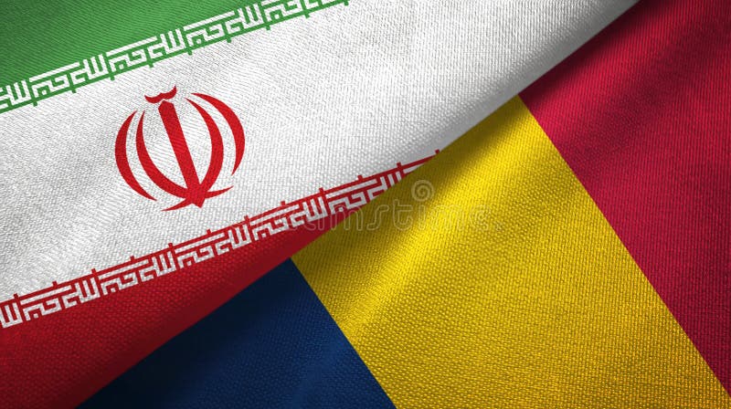 Iran and Chad two flags stock illustration. Illustration of country ...