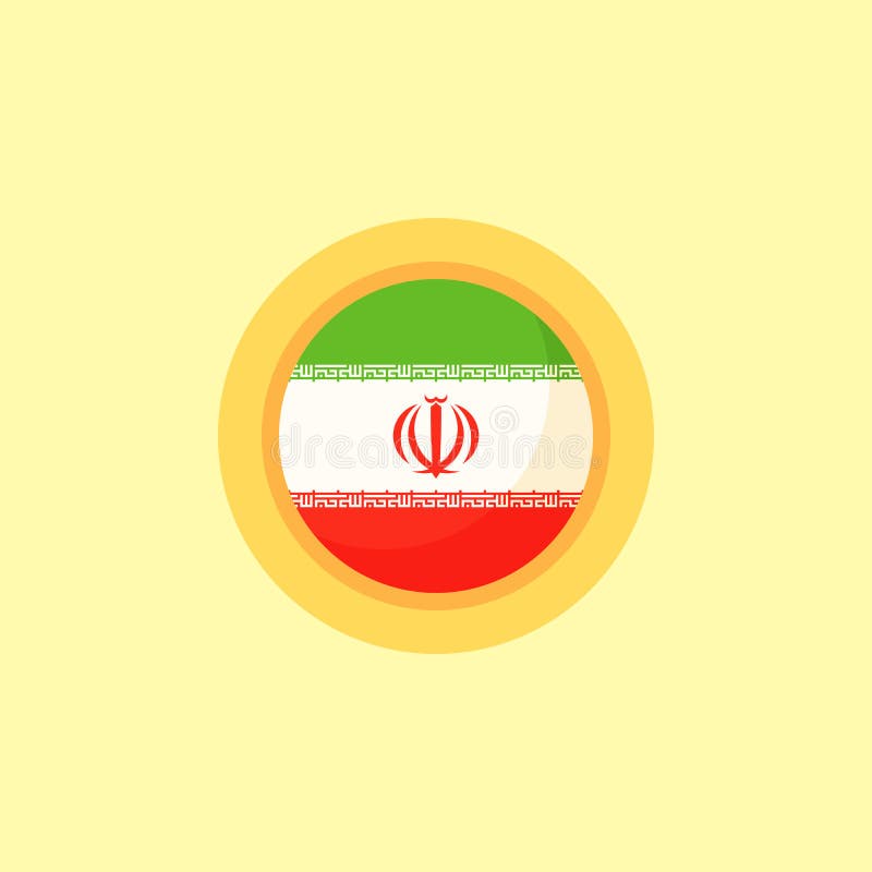 Iran - Circular Flag stock vector. Illustration of flat - 247568095