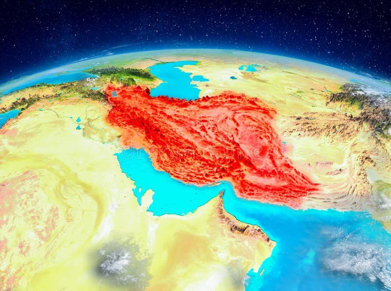 Iran on Earth stock image. Image of asia, world, asian - 106995305