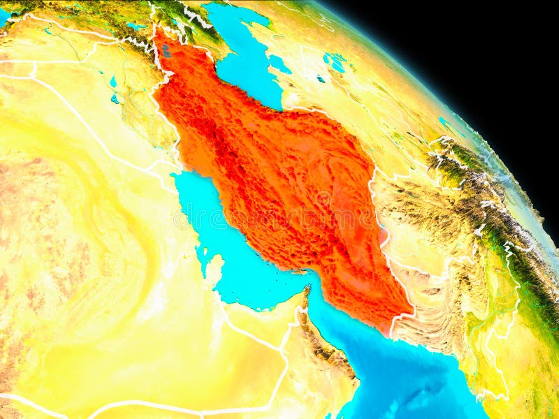 Iran on Earth stock illustration. Illustration of asia - 110350839
