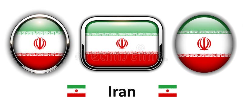 Iran flag buttons stock vector. Illustration of patriotic - 114393079