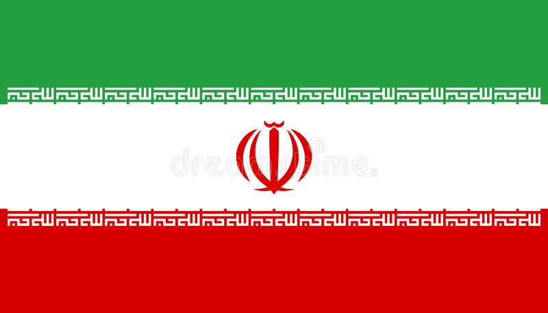 Iran Flag in Official Colors and with Aspect Ratio of 4:7 Stock Vector ...