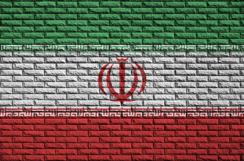 Iran Flag is Painted Onto an Old Brick Wall Stock Illustration ...