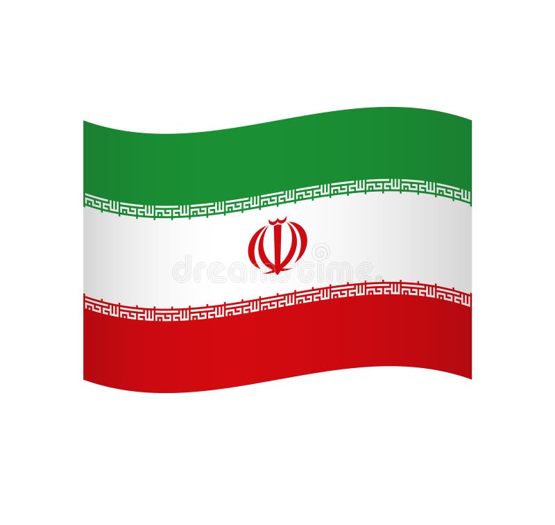 Wavy vector flag of Iran stock vector. Illustration of banner - 276277922