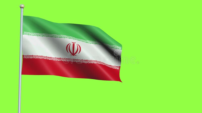 Iran flag waving animation stock footage. Video of independence - 260155820