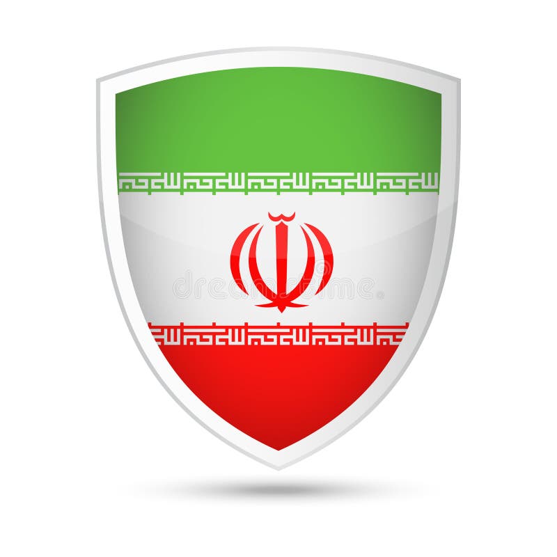 Iran Flag Vector Shield Icon Stock Illustration - Illustration of event ...
