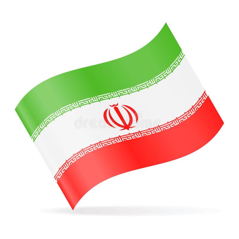 Iran Flag Vector Waving Icon Stock Illustration Illustration Of