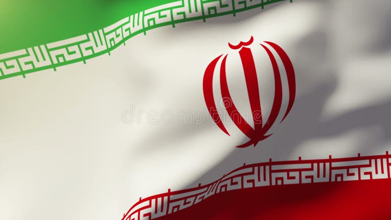 Iran Flag Waving in the Wind. Looping Sun Rises Stock Video - Video of ...