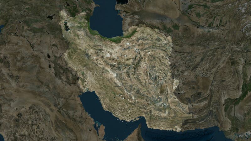 Iran Highlighted. High-res Satellite Stock Illustration - Illustration ...